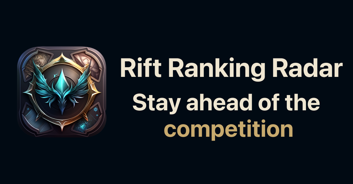 RiftRankingRadar - Ultimate League of Legends Widget App